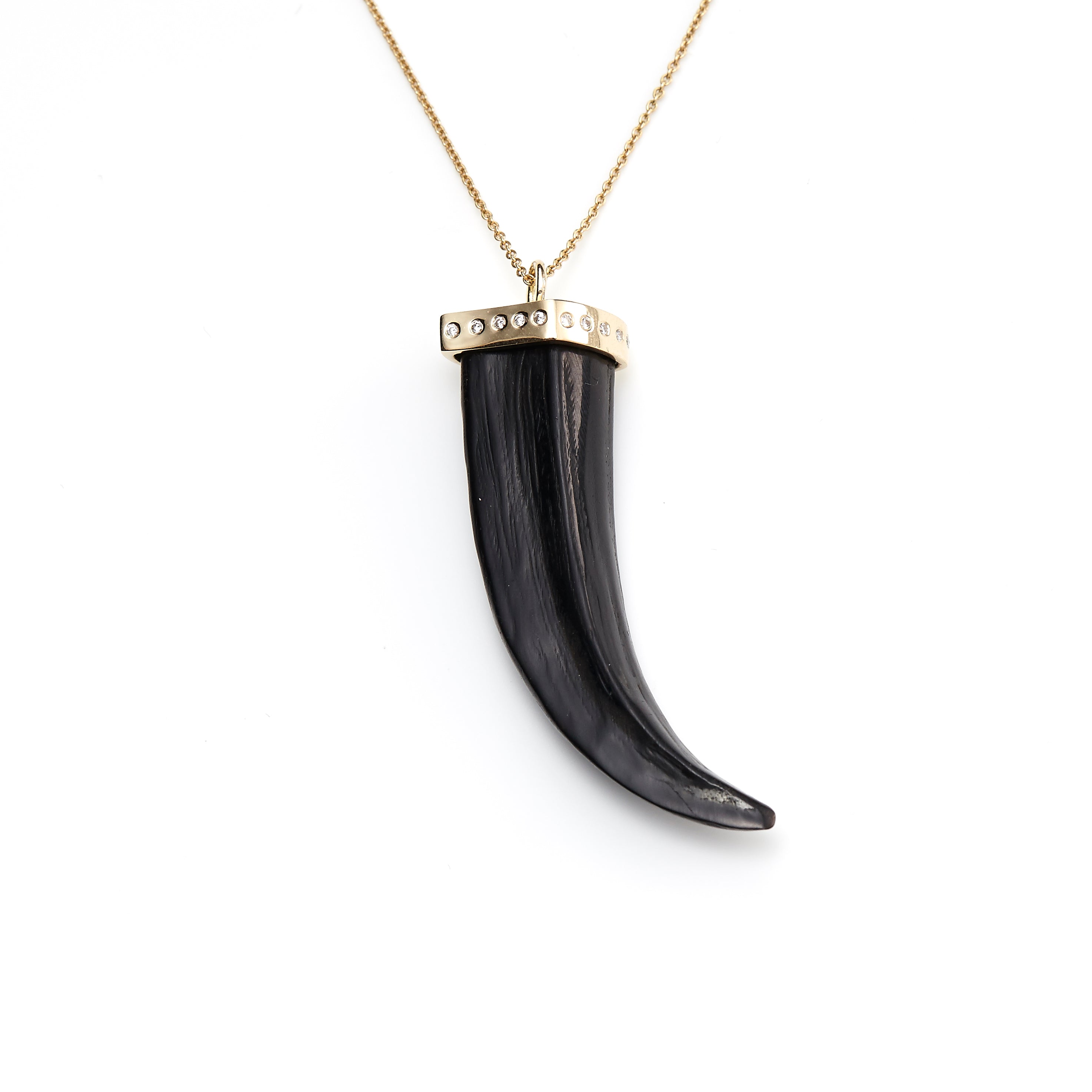 Horn Tooth Diamond Large Pendant – NUIT et LINETTE